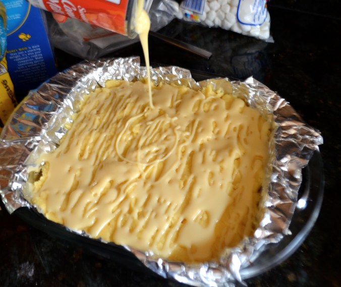 Gooey White S’More Cake Bars | Mikey's In My Kitchen